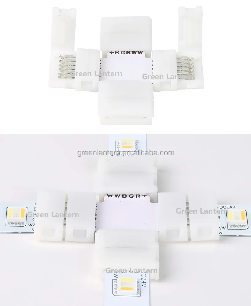 6pin LED Strip Quick Connector Straight Corner Cable Wire for 12mm ...