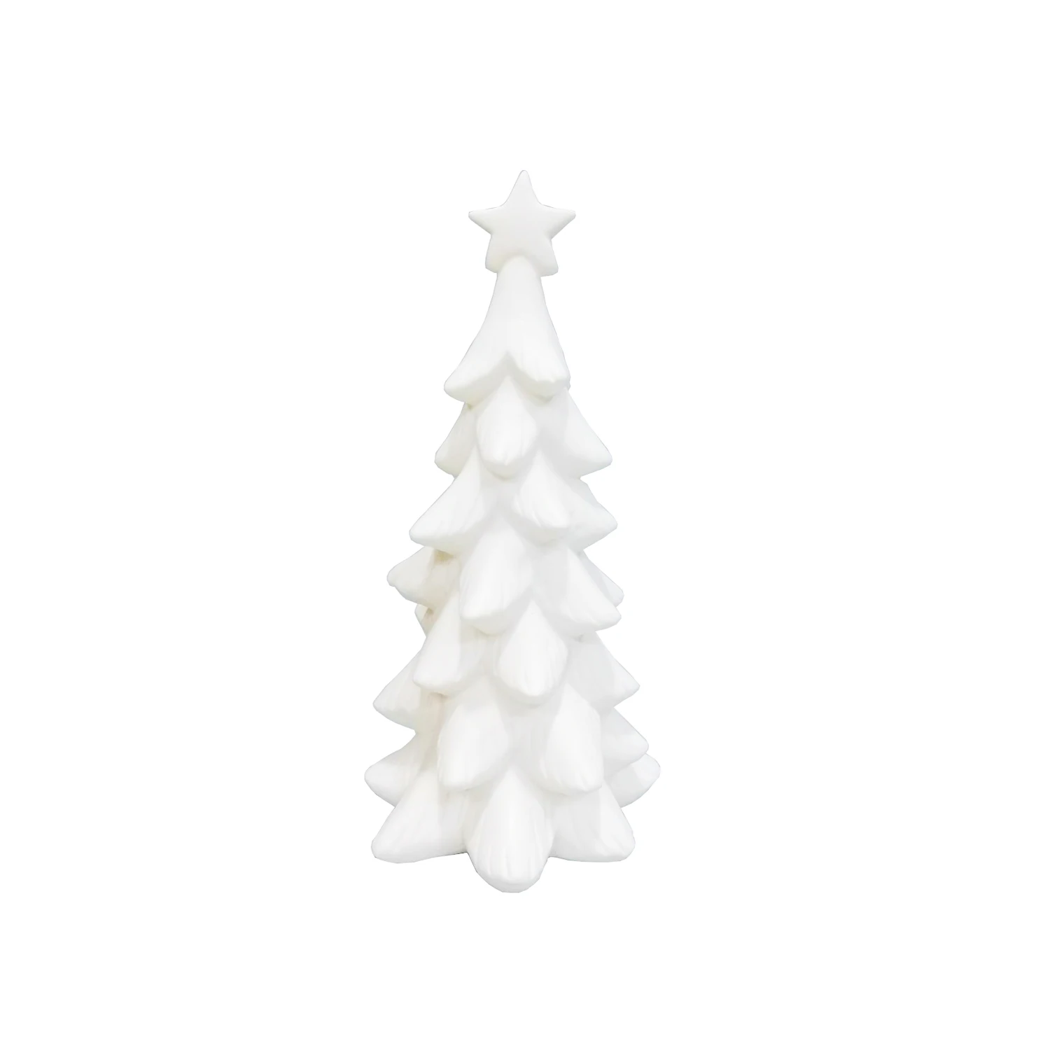 White Bisque Unpainted Ceramic Christmas Tree Decorations