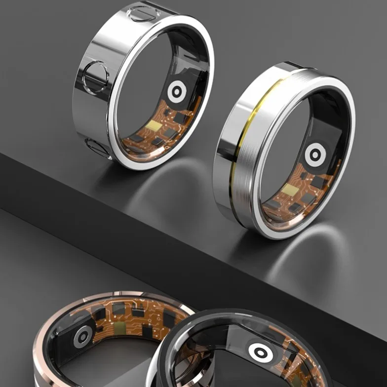 Health Detection Heart Rate Blood Oxygen Ring Ipx7 Waterproof Bluetooth Ring Sleep Detection ...