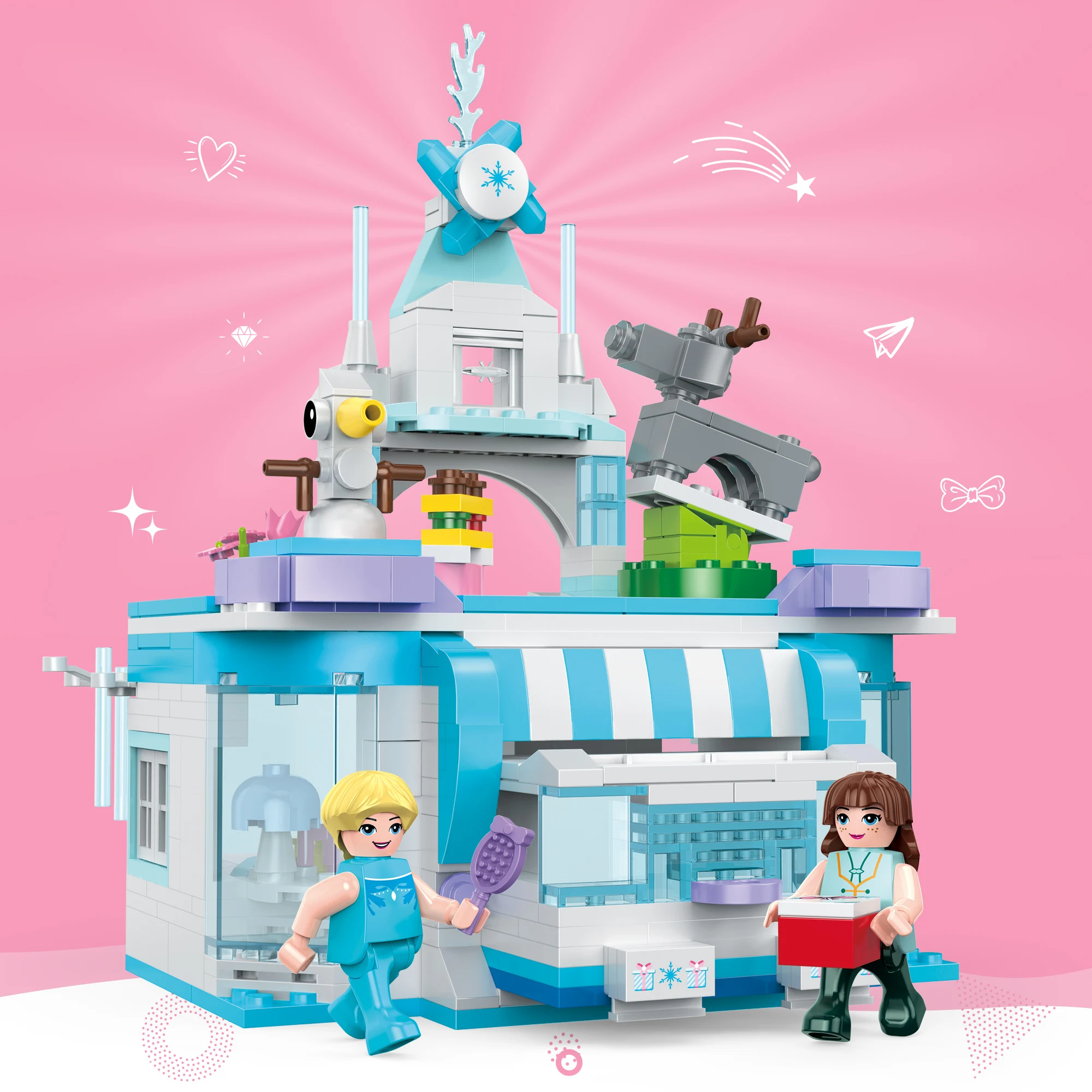 COGO Creative 4 in 1 Girls DIY Jewelry Box Build Block Kids Girl ...