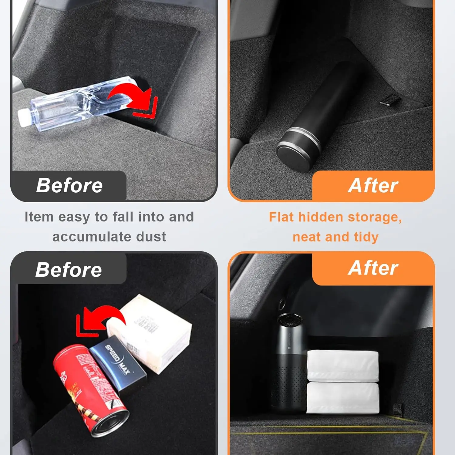 Tesla Model Y Rear Trunk Organizer Storage Box Side Bin With Lid,Only ...