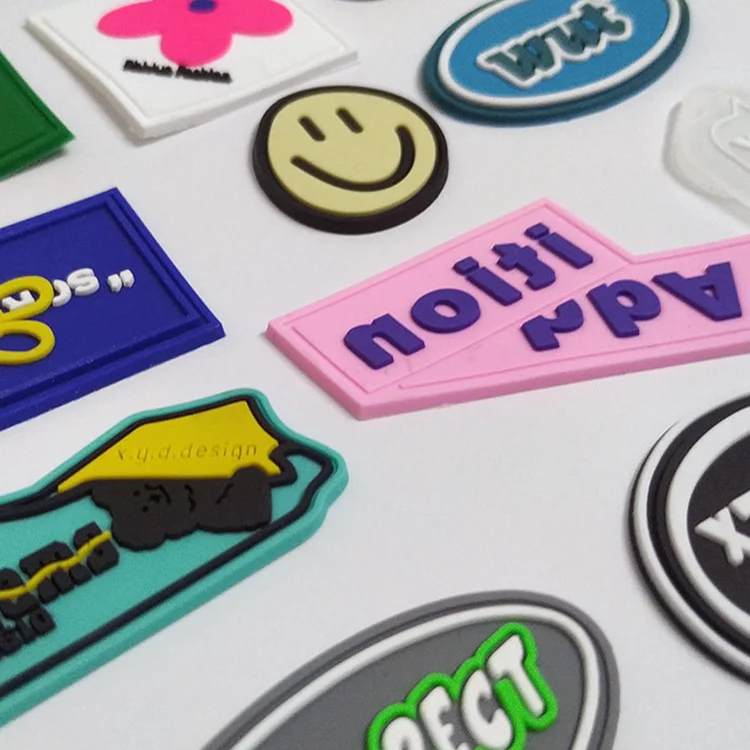 Eco-friendly Custom Clothing Rubber Logo Label Silicone Label Embossed ...