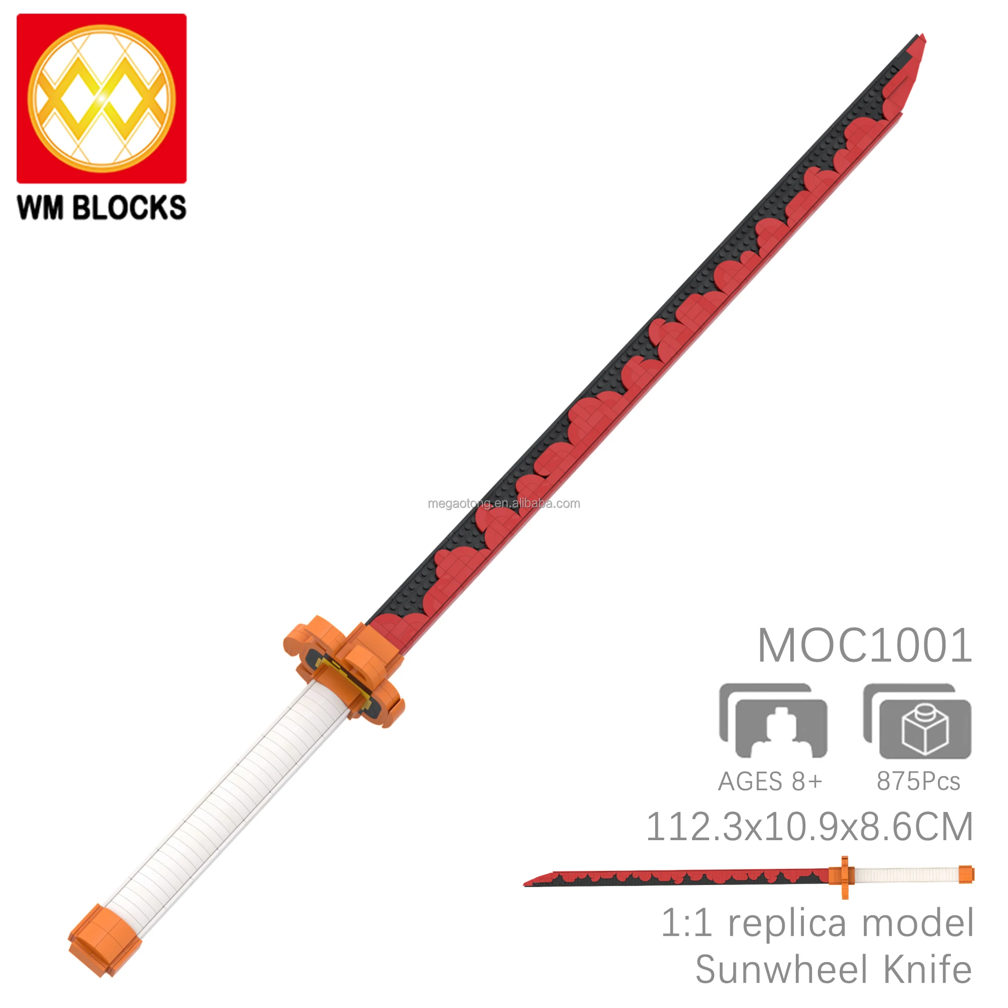 Wm Blocks Kimetsu No Yaiba Sword Weapon Demon Slayer Satoman Tanjiro ...