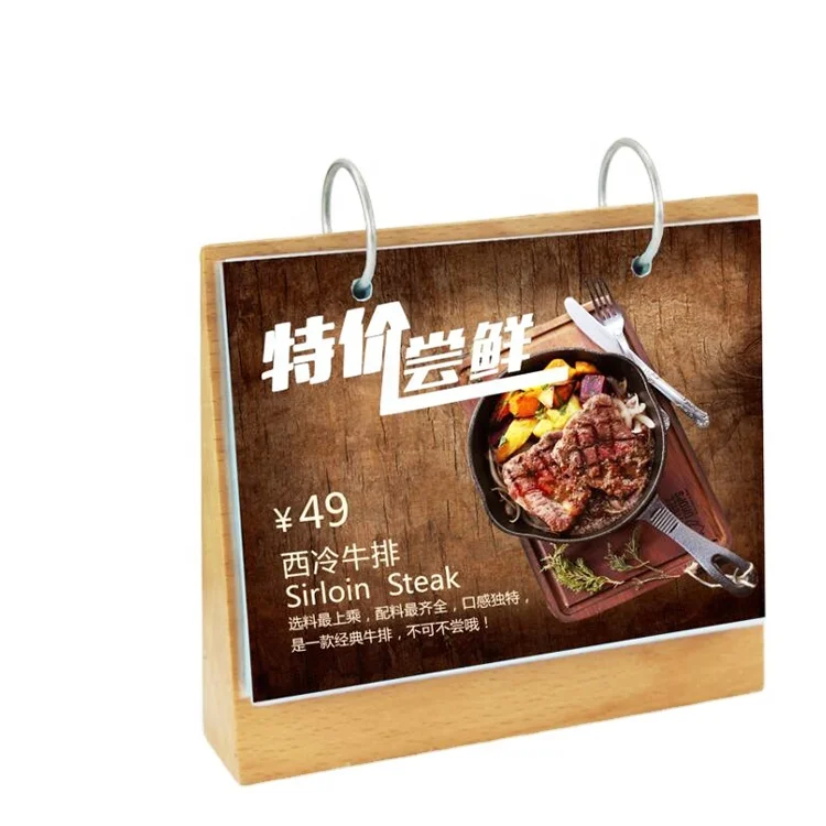 Wood Restaurant Menu Card Holder|wood Table Tent Card Holder - Buy Wood ...