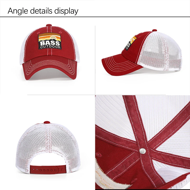 Customize Logo 2d Embroidered Mesh Trucker Hats Customize Cotton Canvas ...