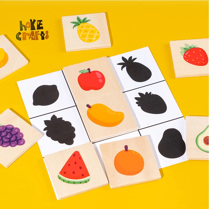 Educational Toy Animal Shape Matching Building Block Game Shadow Puzzle ...