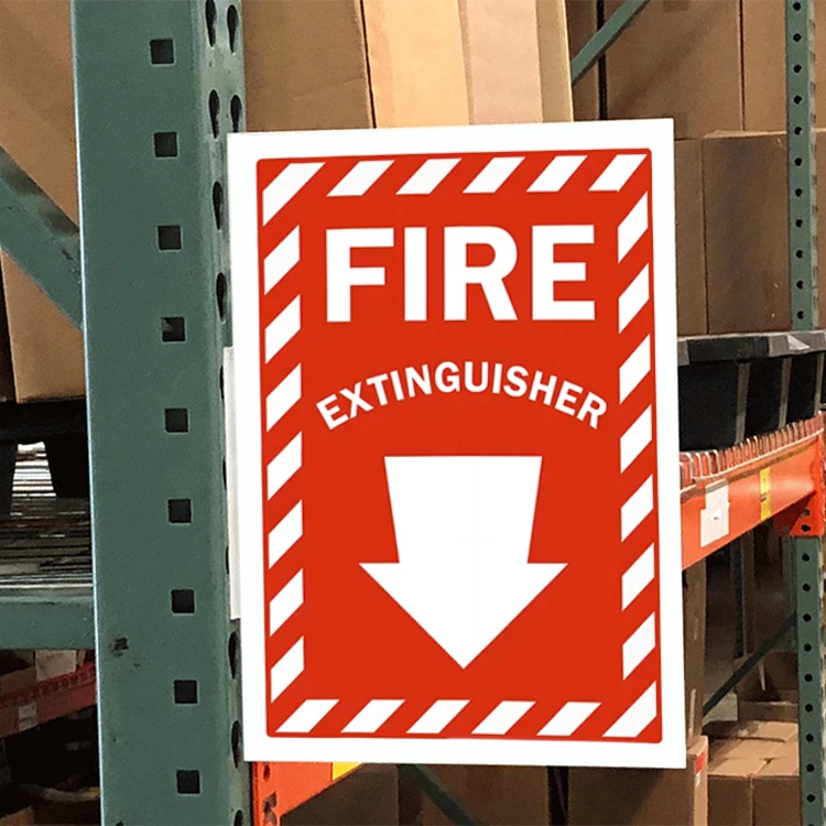 M Reflective Warning Sign,Fire Extinguisher,12 "x 18"metal Aluminum ...
