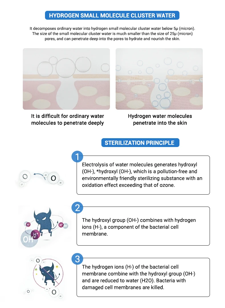 Portable H2 Electrolysis Ionic Nano Hydrogen Water Spray Hydrogen Water ...