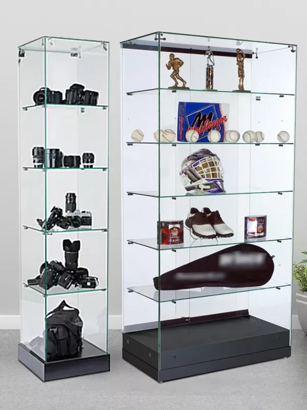 Frameless Glass Showcase - Full Vision Display Cabinet