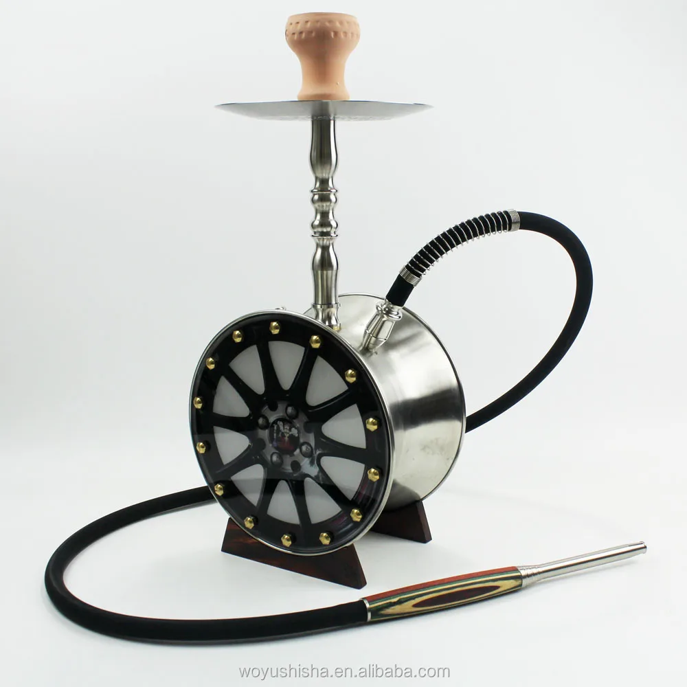 Stainless Steel Nargile Set Car Tyre Wheel Modern Design Shisha Felgen ...