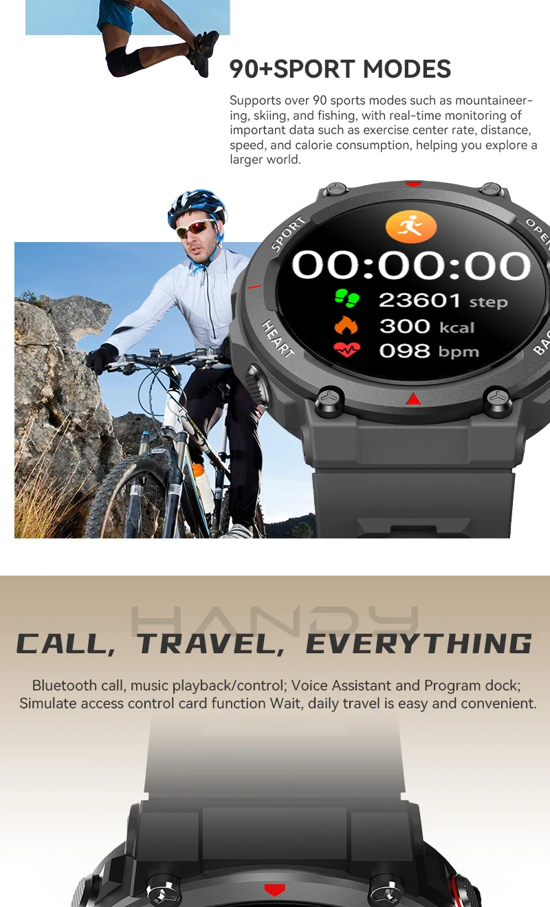 ZW25 Outdoor Sport Smart Watch - BT Touchscreen Smart Watch