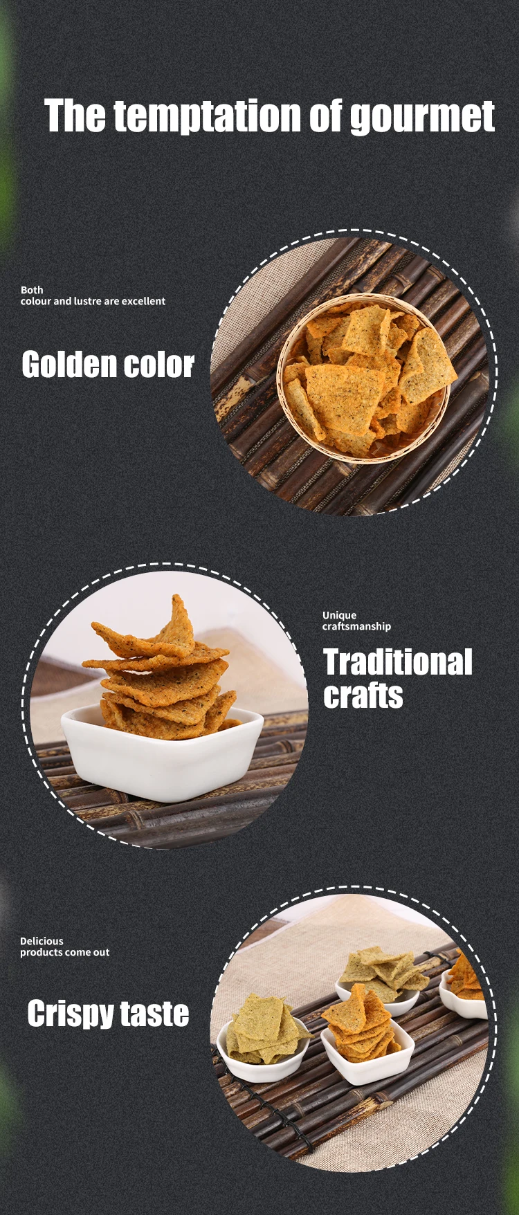 Wholesale Hand Made Rice Cracker Guoba Chinese Spicy Snack