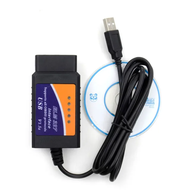Obd2 Elm327 Usb V1.5 Obd2 Car Diagnostic Interface Scanner Elm 327 V 1.5 Connector Auto ...