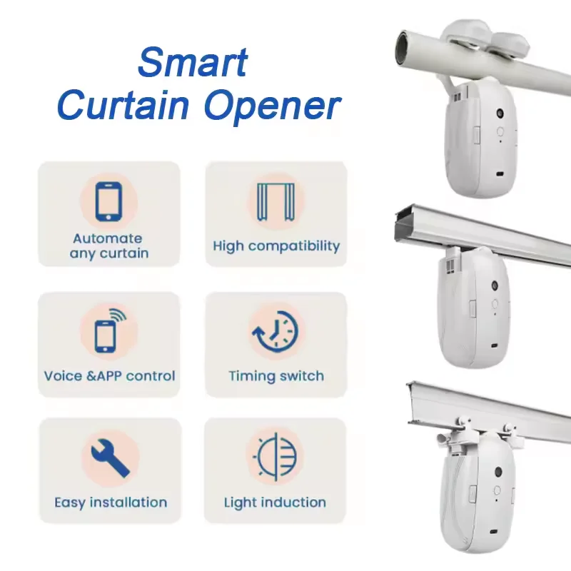 Glomarket Wifi Curtains Smart Home Automation Motorized Curtains Remote ...