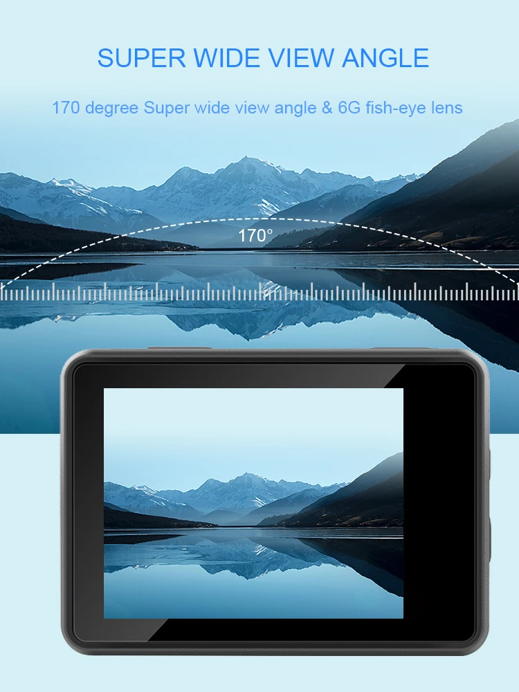 Hot Selling Double Screen 8k 15fos 6k 30fps 4k 60fps Body Waterproof ...