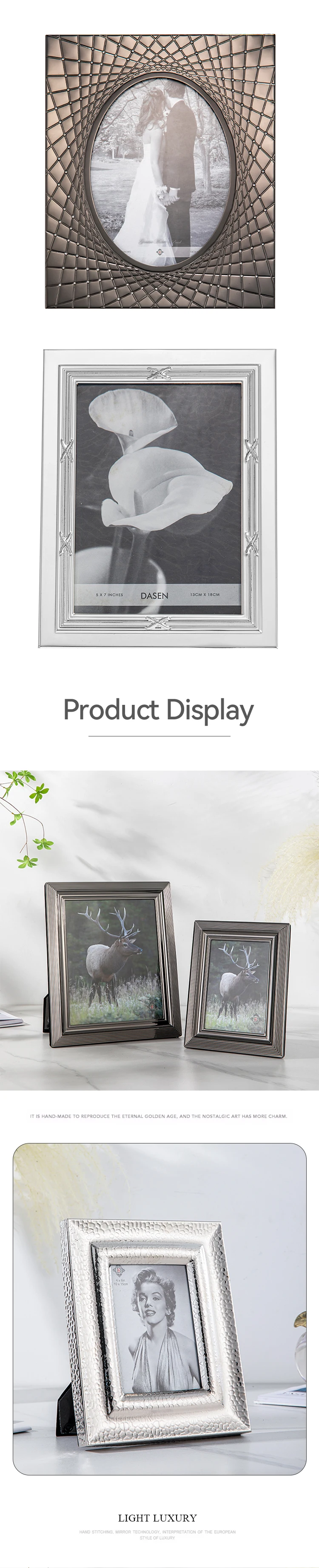 Customised Photo Frames Silver Sample Metal Photo Frame Hotel/living ...