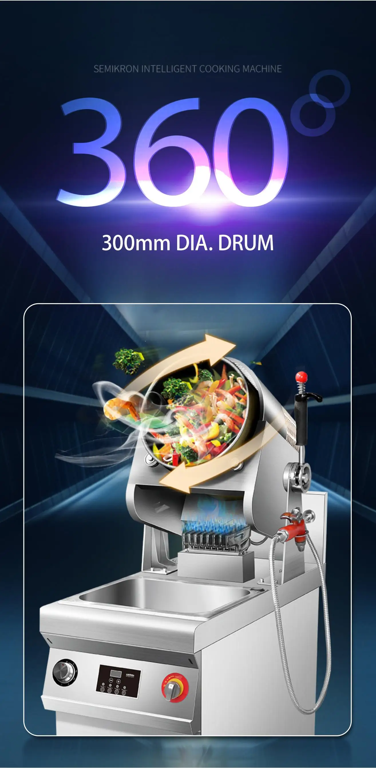 Semikron EU US Hot Selling Selected Gas Automated Cooking Robot ...