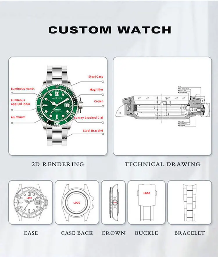 Stainless Steel Minimalist Luxury Quartz Clock Watches