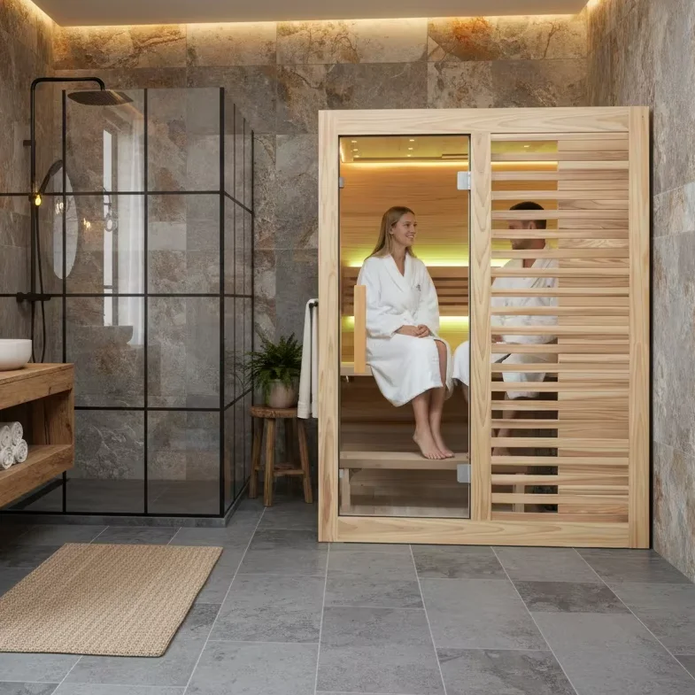 New Arrival Steam Sauna with Chromotherapy Light and Stove Heaters for ...