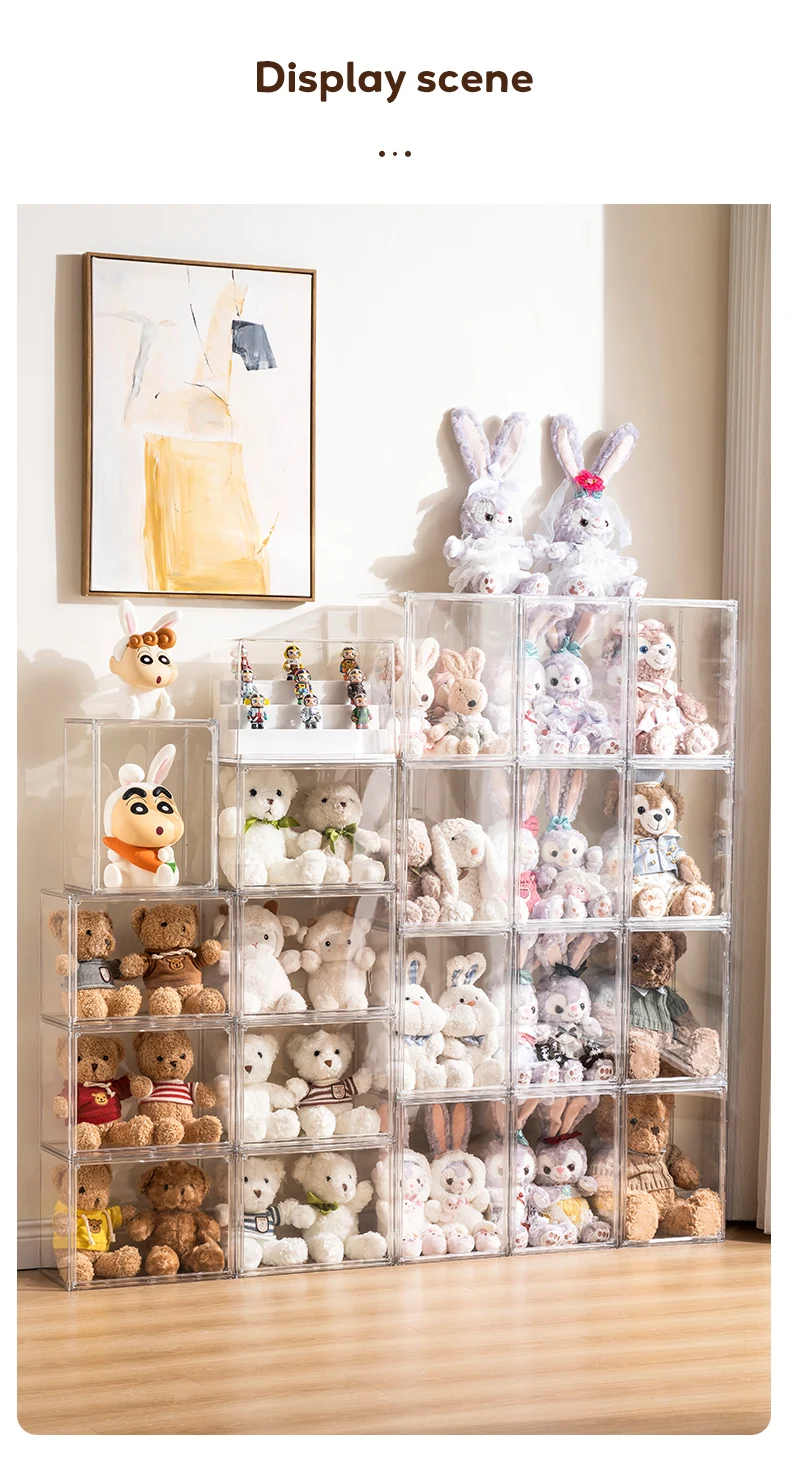 PET Plastic Display Box - Ideal for Stuffed Toy Storage