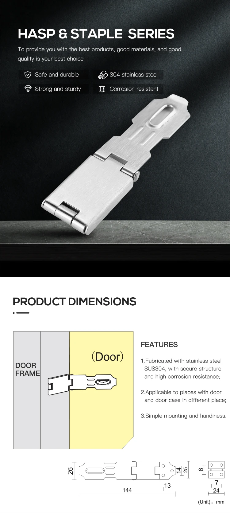 Stainless Steel Hasp And Staple,Hasp For Locker - Buy Hasp For Locker ...