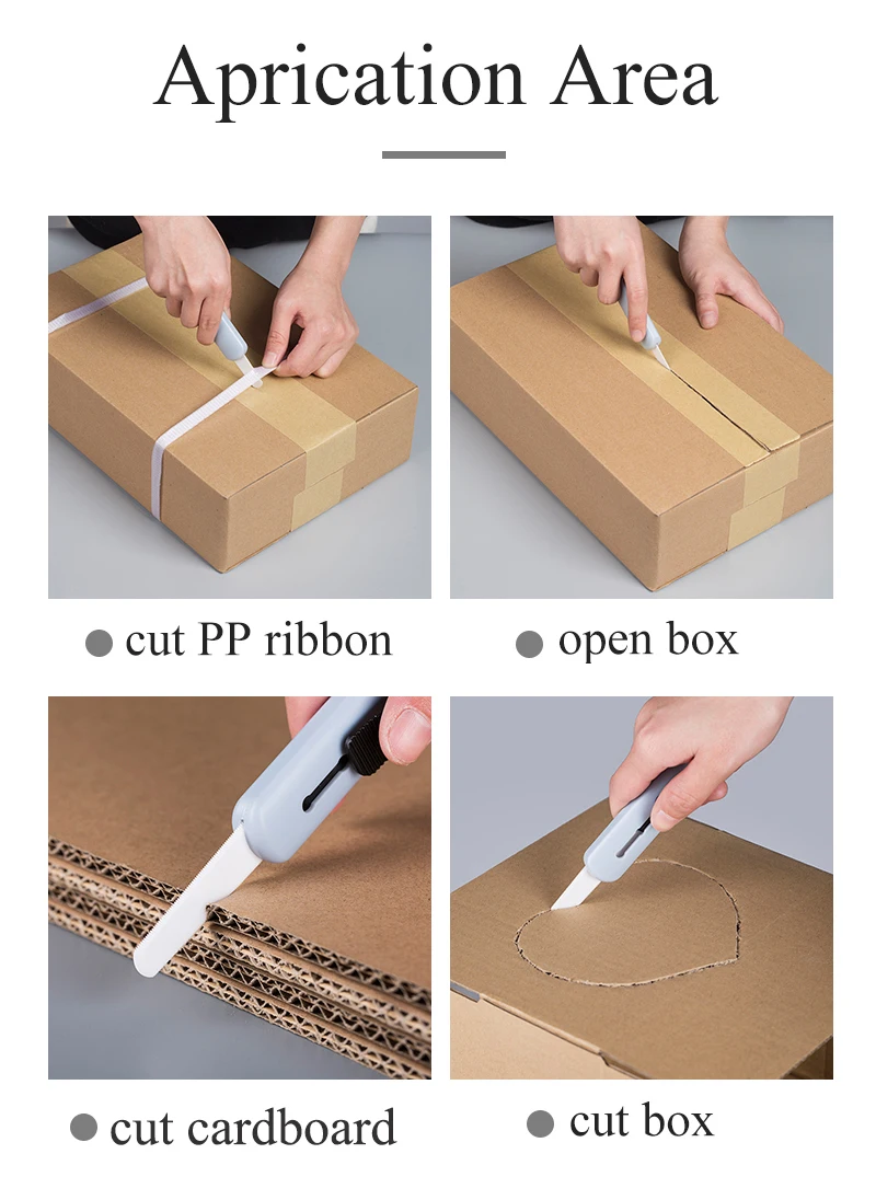 Ceramic Safety Utility Knife Cardboard Box Cutter With Sawtooth Edge ...