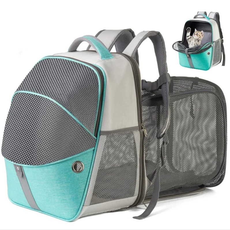 Cat Backpack Expandable Pet Carrier Backpack Durable Breathable Mesh ...