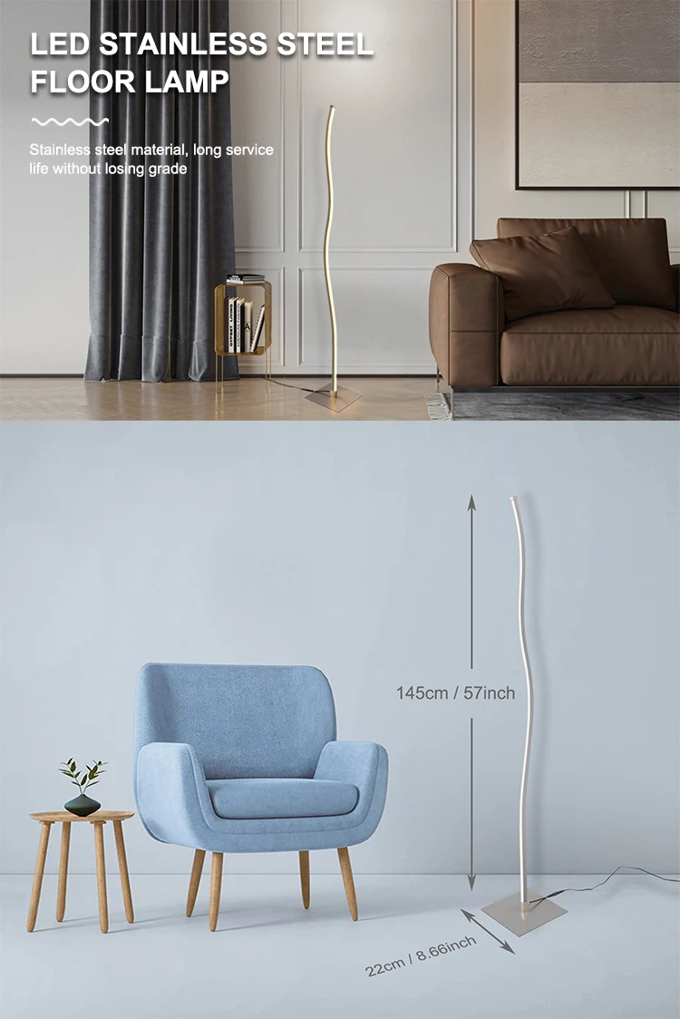 Modern Vertical Led Standing Light Luxury Vertical Bedroom Beside ...
