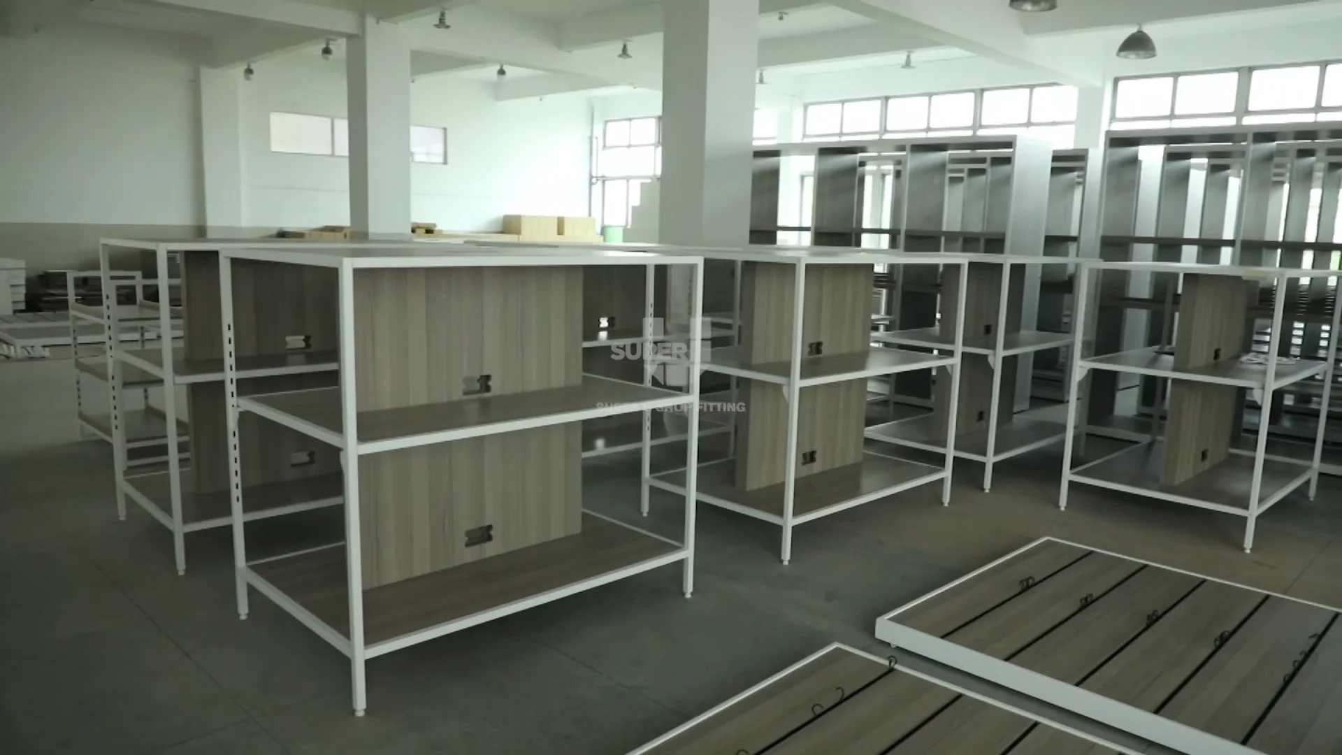 Custom Adjustable Floor Stand Display Shelf Wholesale Department Store ...