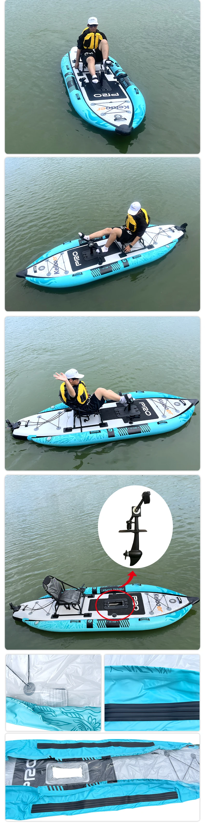 Factory Drop Stitch Ocean Inflatable Kayak 1 Person Sport Drop Stitch ...