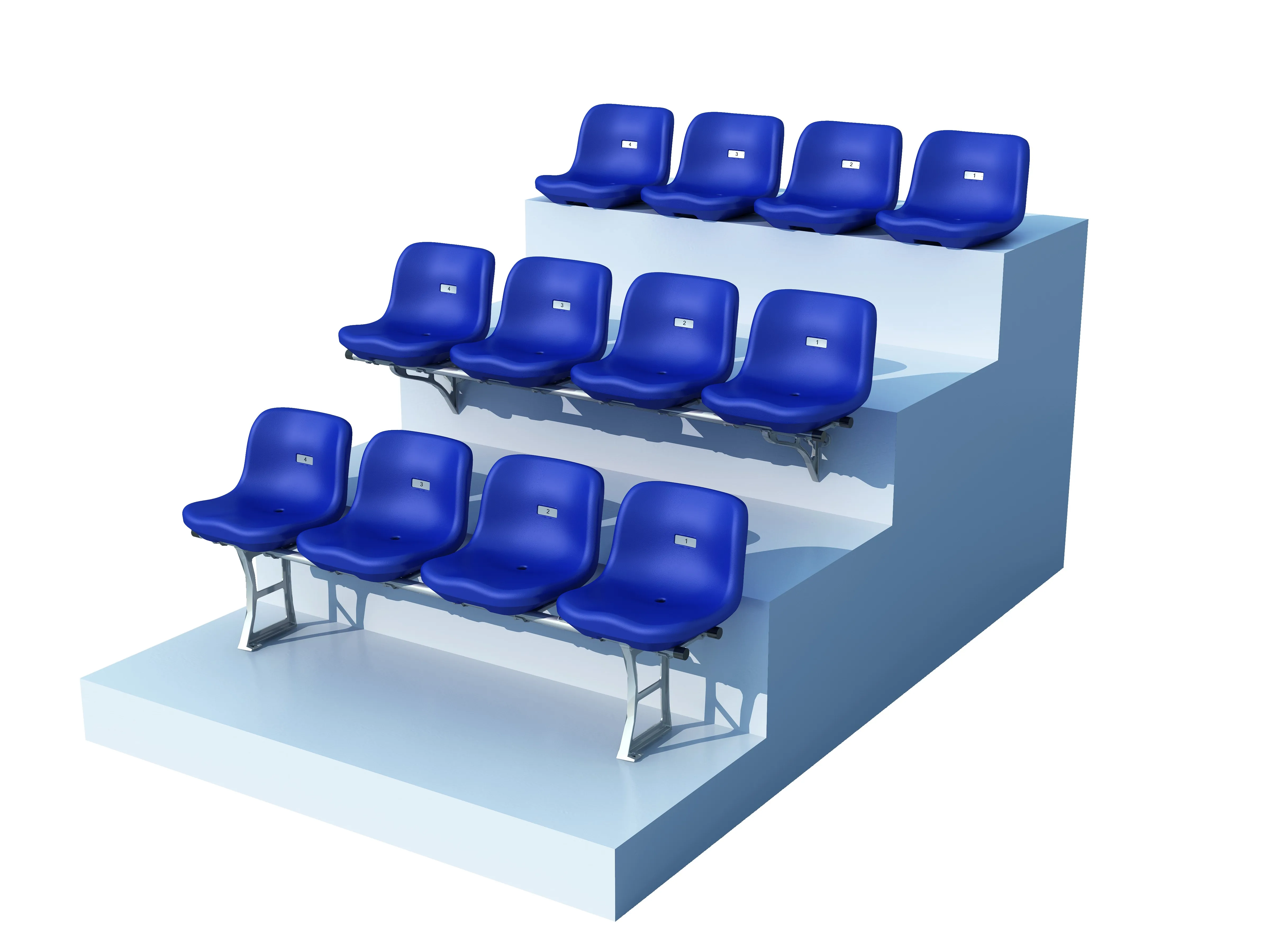 Flat Installation Plastic Stadium Seats For Soccer Stadium And Sport ...