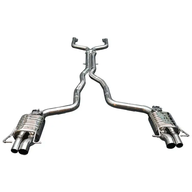 For Mercedes Benz W205 C63 Stainless Catback Exhaust System Downpipe ...