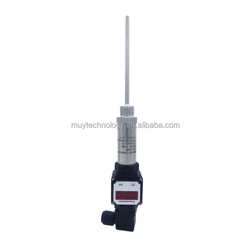 Customized rtd pt100 pt1000 temperature transmitters price with display ...