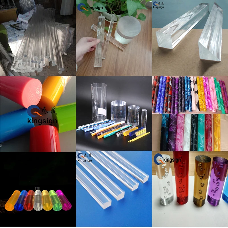 KINGSIGN Swirl Marble Pattern Acrylic Rods for Crafts