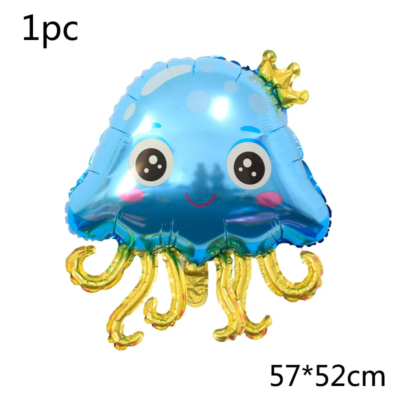 Cartoon Large Sea Animals Foil Balloons Octopus Helium Globos Baby ...