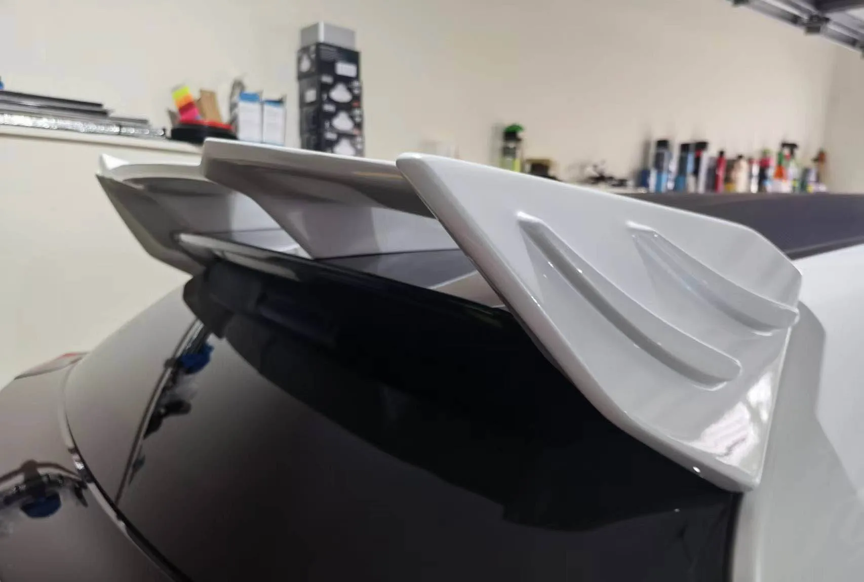 Unpaint FRP Rear Roof Spoiler for Toyota GR Yaris Toms Style