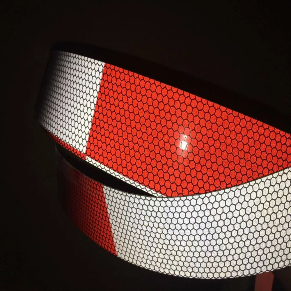 DOT-C2 Red White Vehicle Reflective Warning Tape Reflectorized Sticker ...