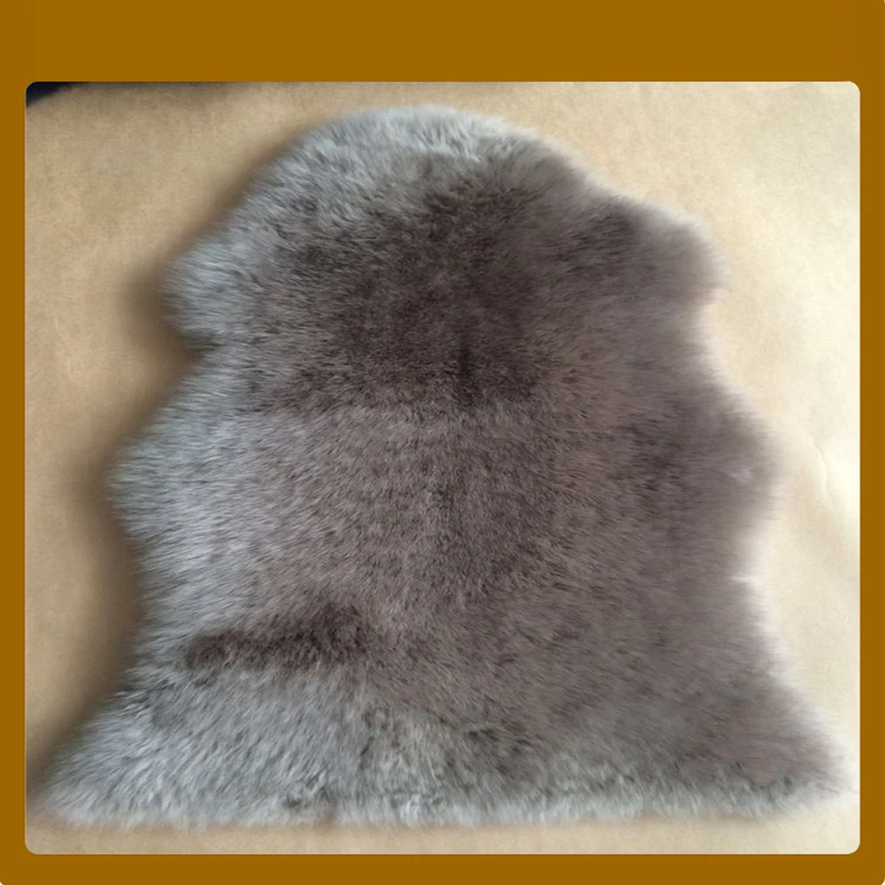 Single Pelt Long Hair Sheepskin Fur Rugs and Carpets Real Lamb Skin ...