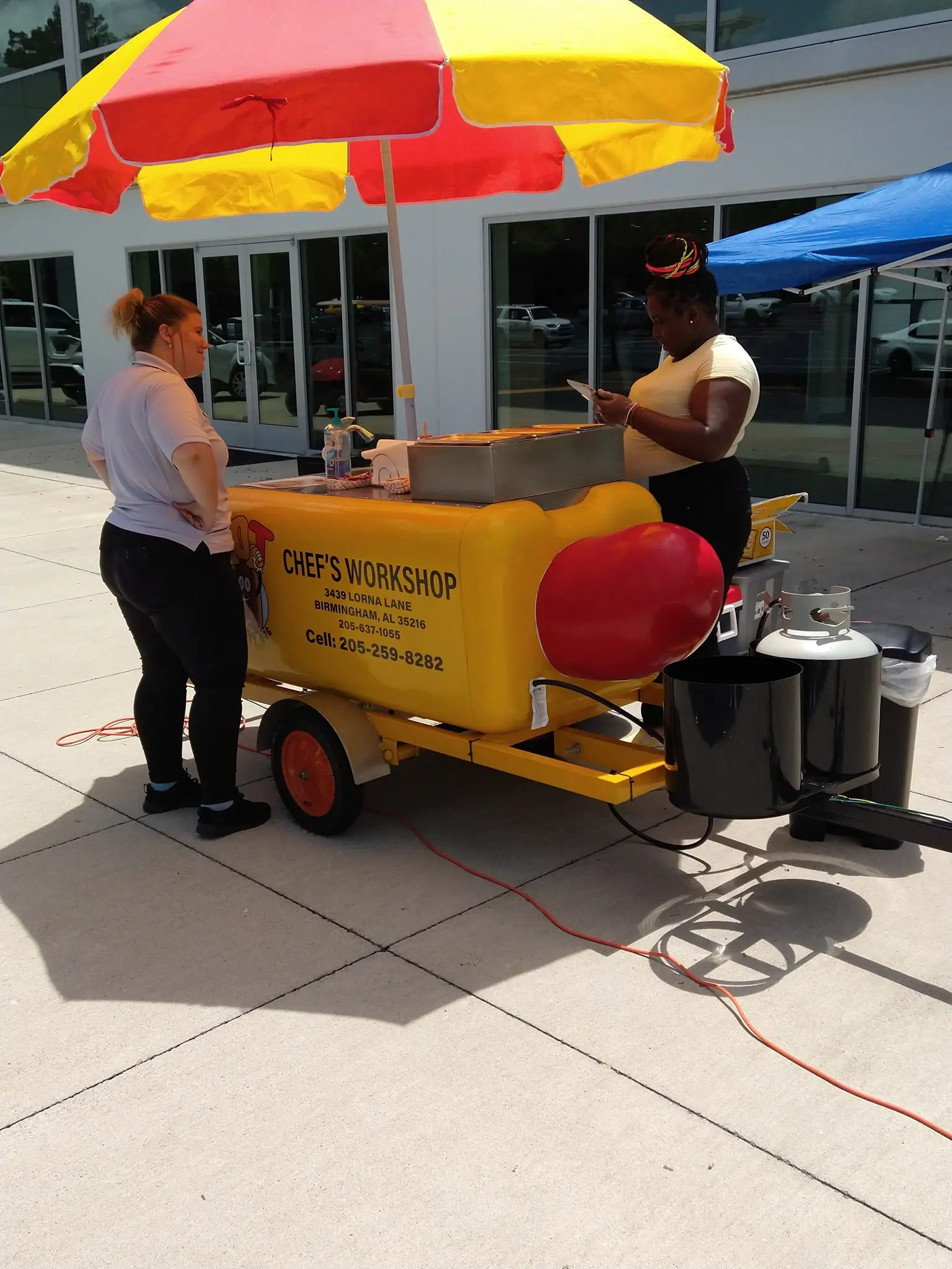 Outdoor Mobile Stainless Steel Hot Dog Cart for Grilling - OEM