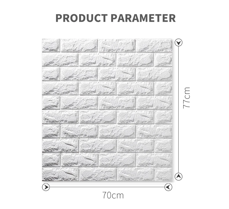 White Faux Foam Brick Wall Panels Peel And Stick Waterproof For Bedroom ...