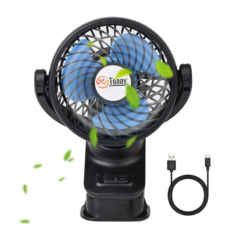 4 Inch Rechargeable Electric USB Table Fan Mini Portable Clip Fan for ...