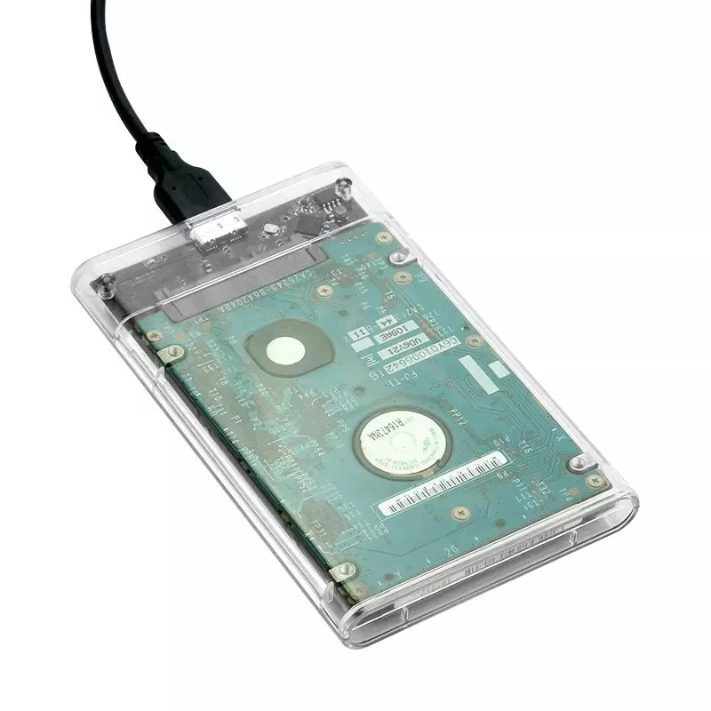 2.5 Inch Transparent HDD SSD Case - SATA III to USB 3.0