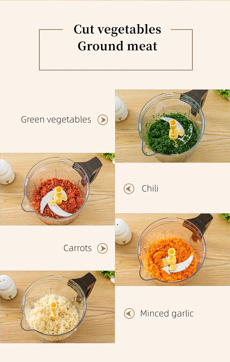 Multifunction Mini Food Choppers Meat Mixer And Vegetable Grinder Hand ...