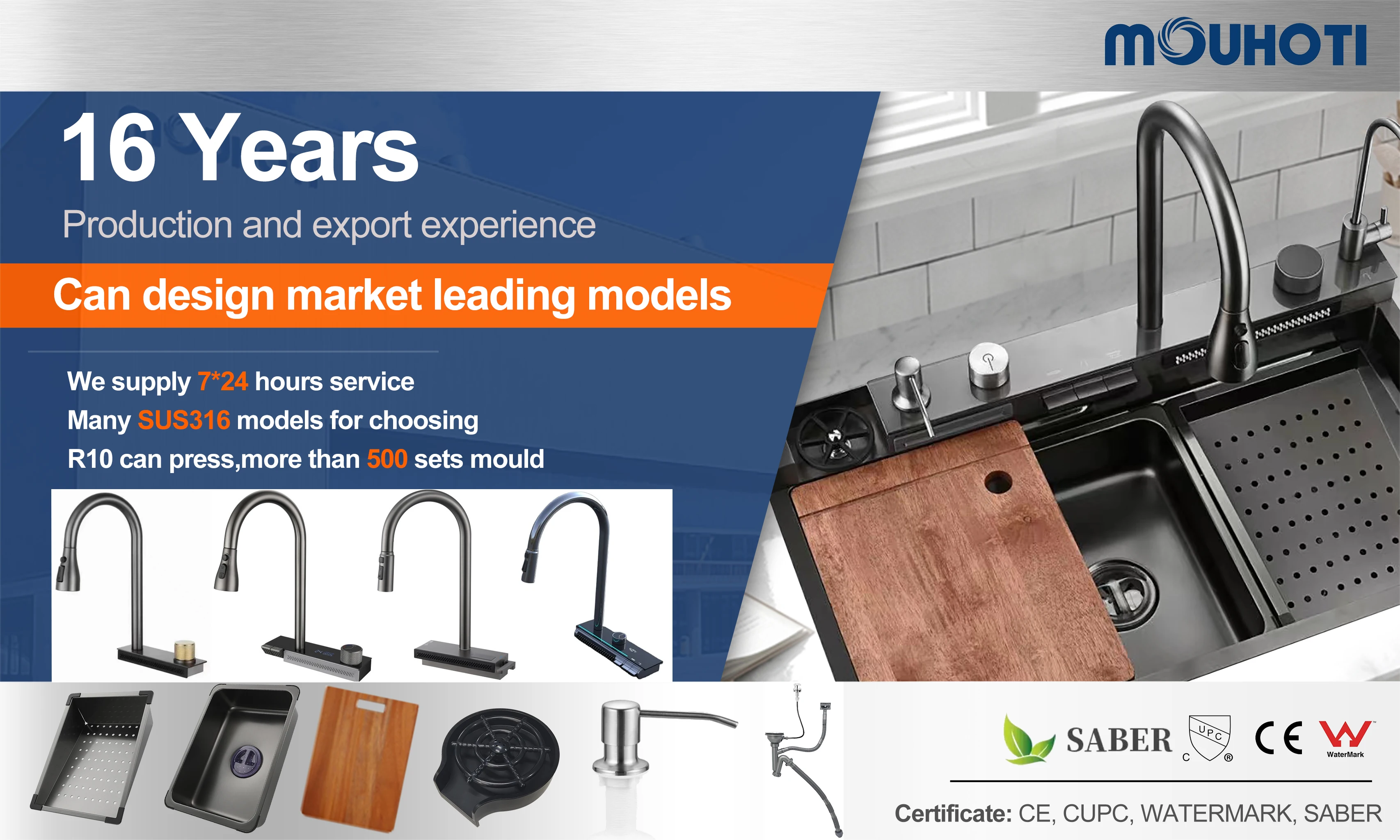 Motai 2024 Luxury Flexible Fly Rain Multifunction Kitchen Sink ...