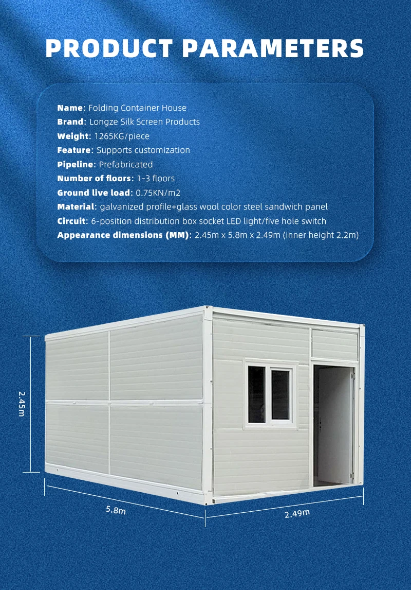 Foldable Philippines Prefabricated 40ft Folding Container House - Buy ...