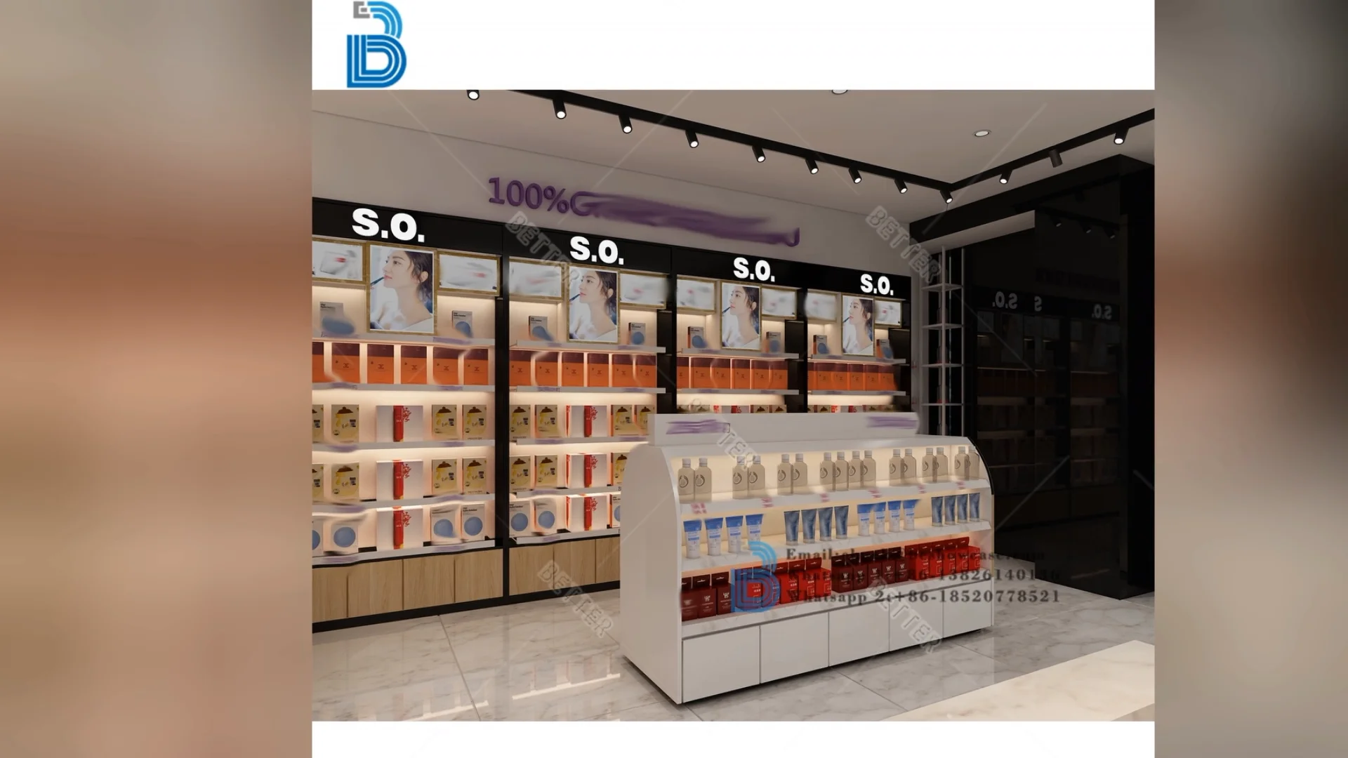 Luxury Fixtures Retail Window Store Display Ideas Decoration Cosmetic ...