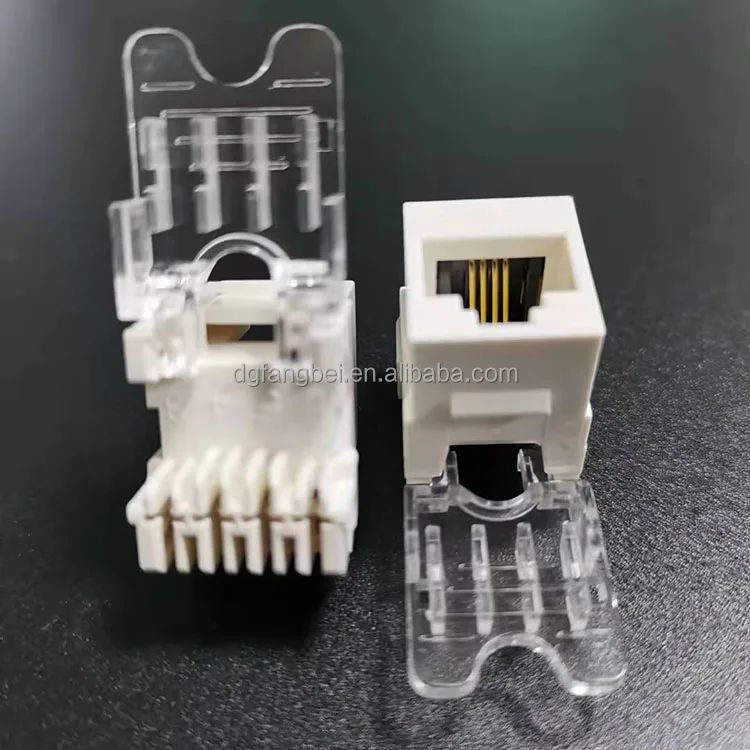 Rj11 Rj12 Cat3 Keystone Jack Telephone Connector Utp Module Jack - Buy ...