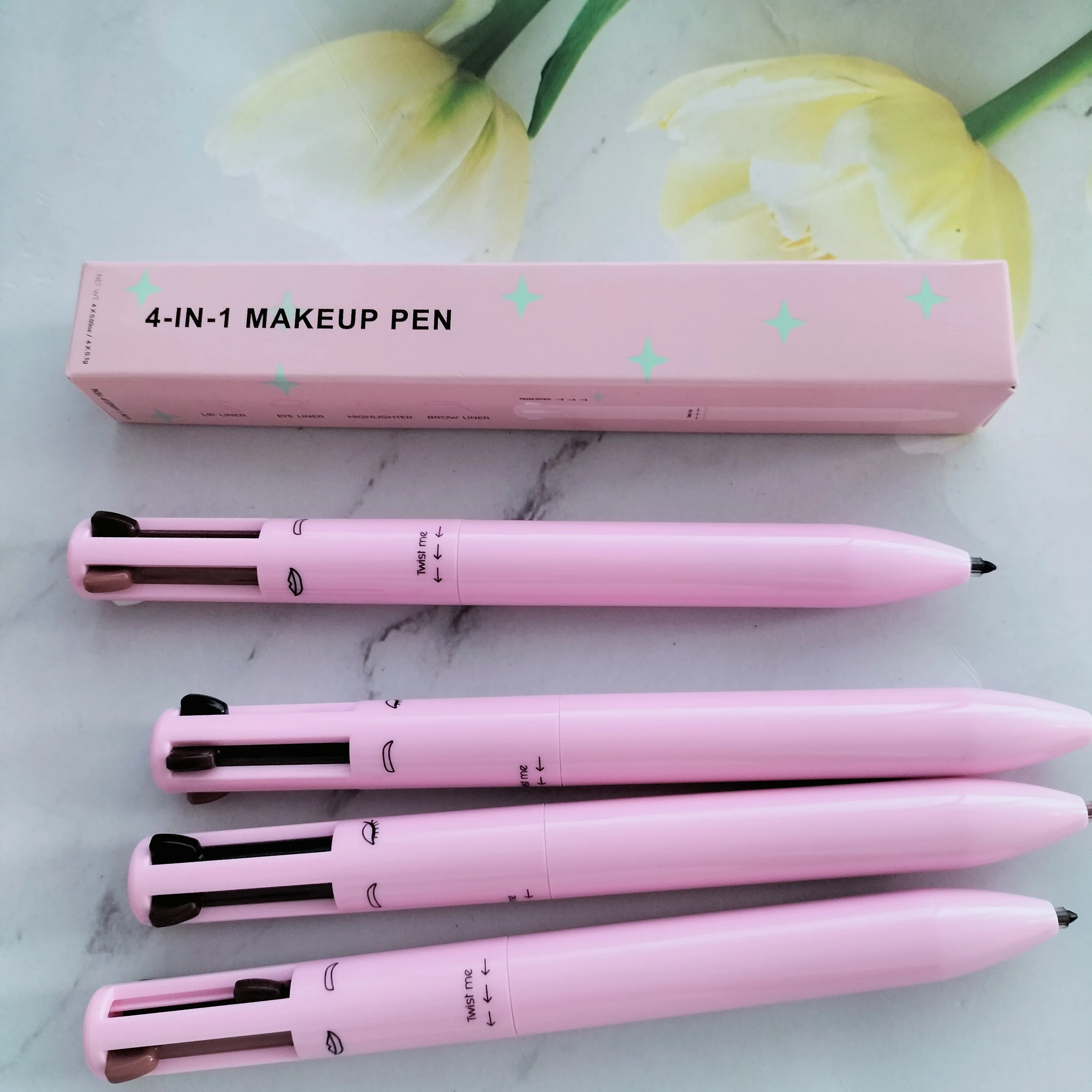 Vegan 4 in 1 Makeup Pen - Lastrose Eyebrow, Eyeliner, Lip Liner ...