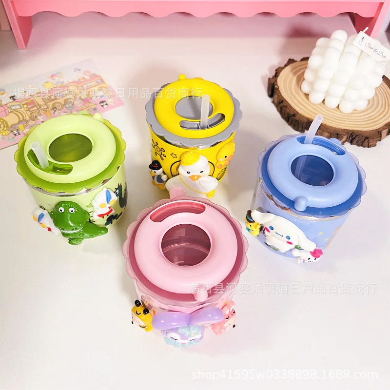 New Hello Kt Cartoon Kids Water Cups Baby Drinking Cup Handle With ...