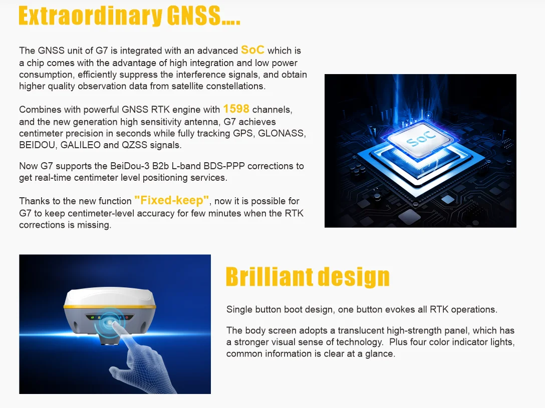 Ruide R93i Pro / G7 Gps Rtk System Base And Rover Gnss Rtk Receiver ...